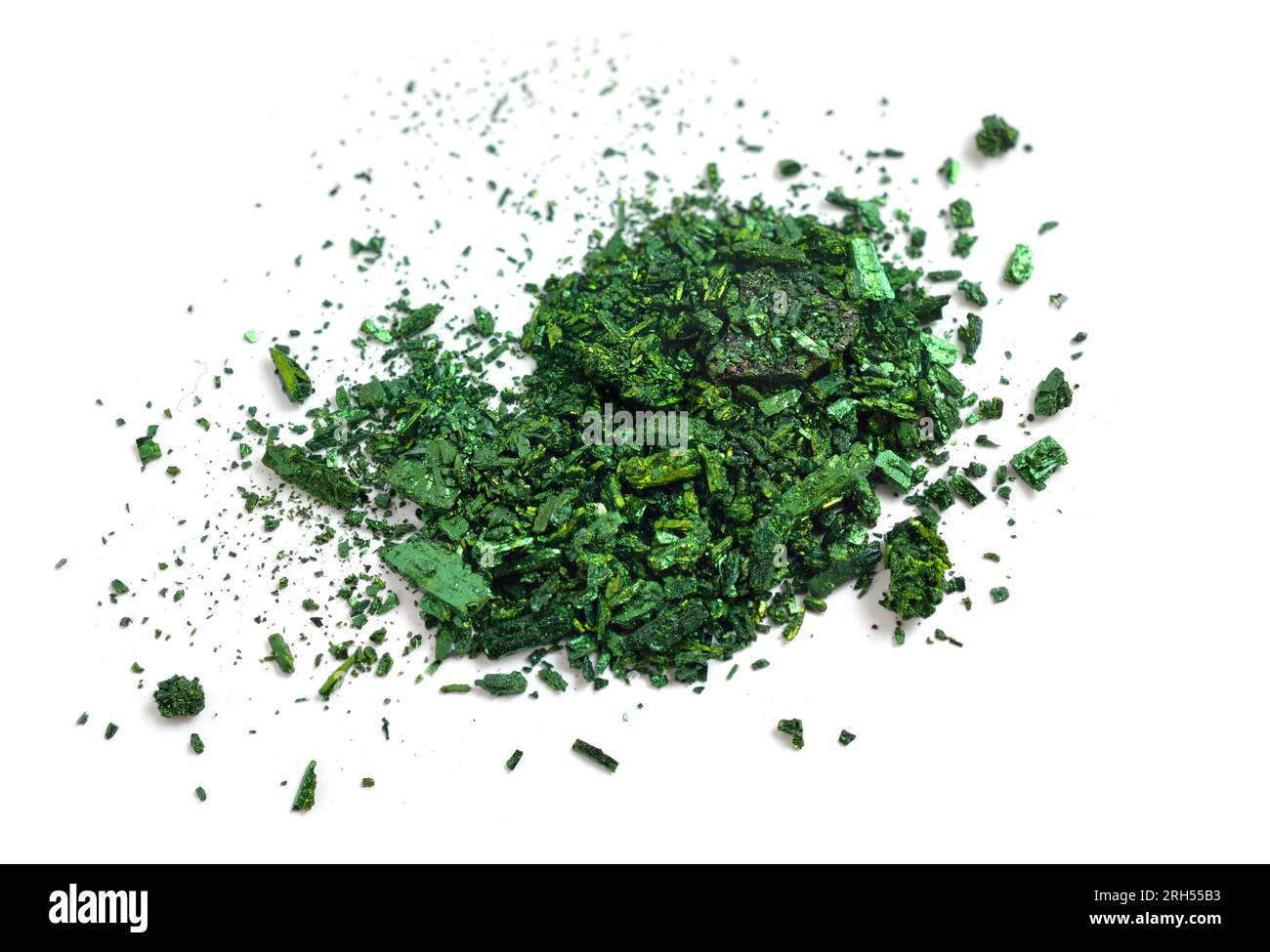 Malachite green crystals. Aniline green, Basic green 4, Diamond green B ...