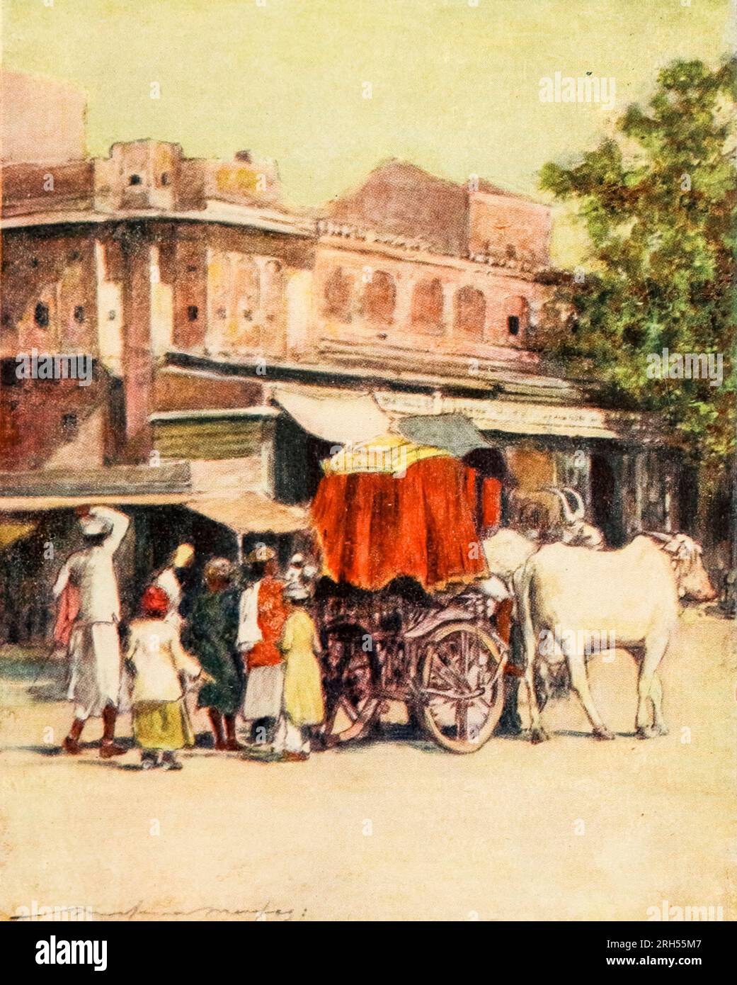 A NATIVE BULLOCK-CART from the series Peeps of History ' India ' by ...