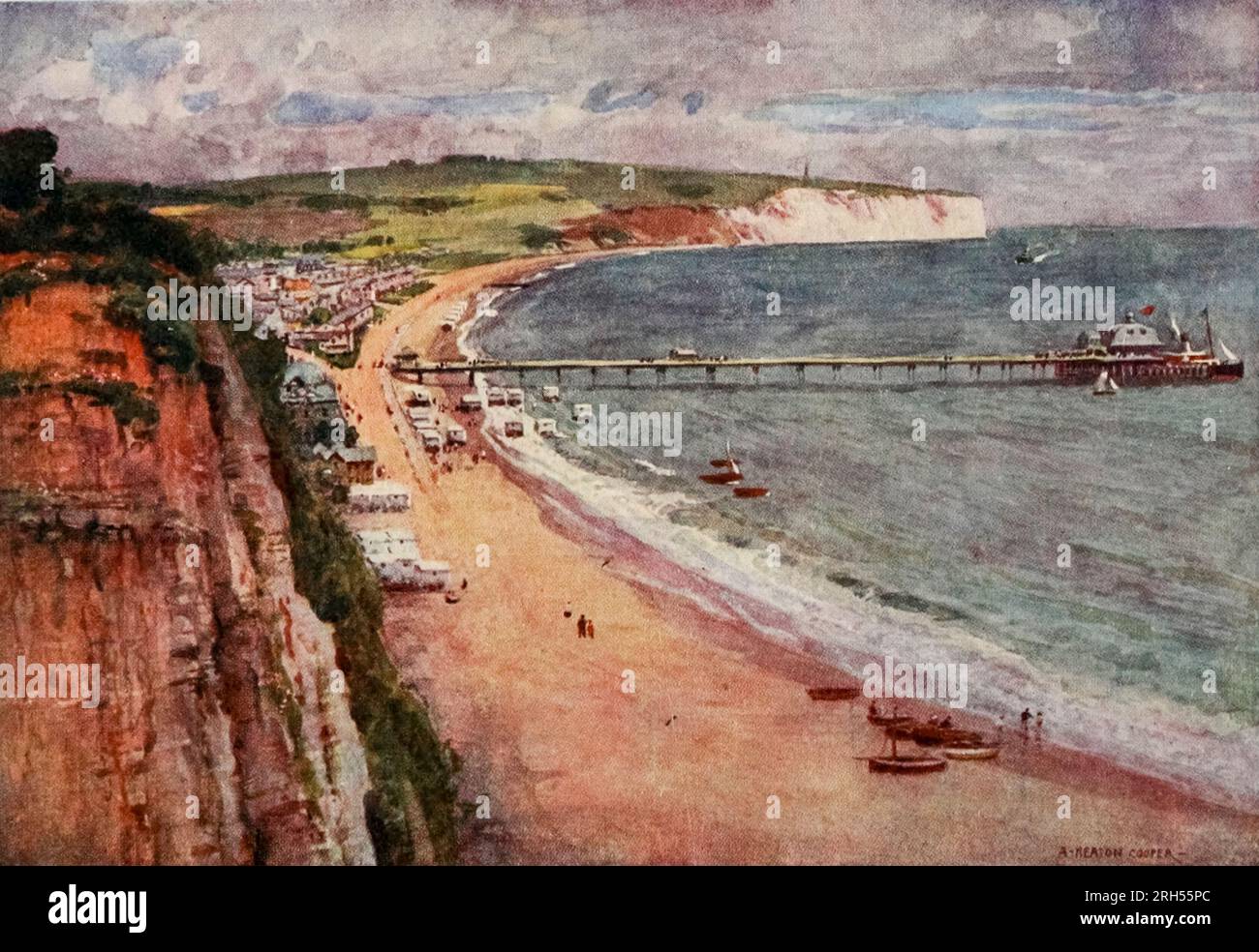 Sandown Bay The white cliffs of Culver Down are the eastward end of the ...