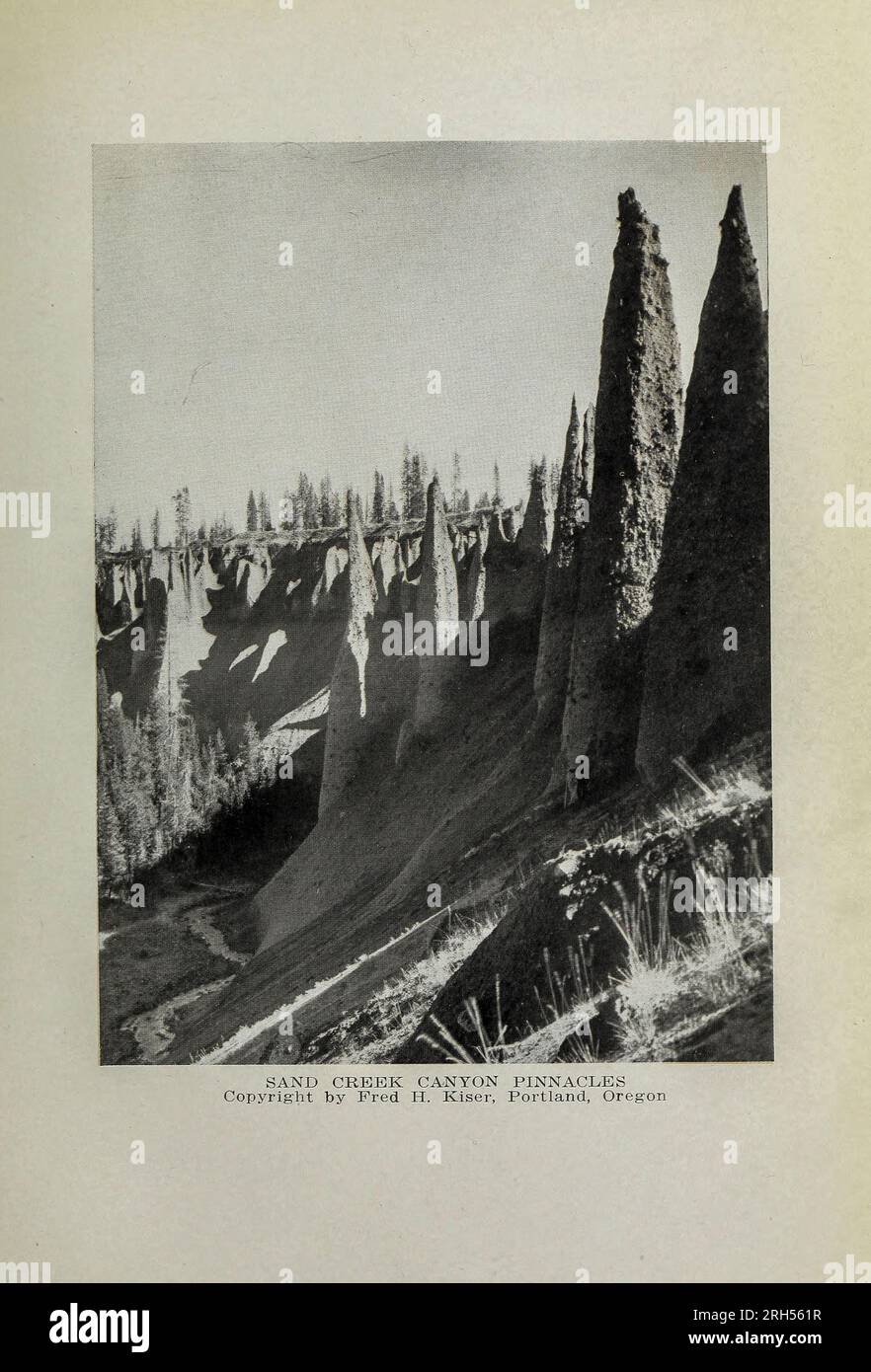 SAND CREEK CANYON PINNACLES from the book Oregon, the picturesque; a ...