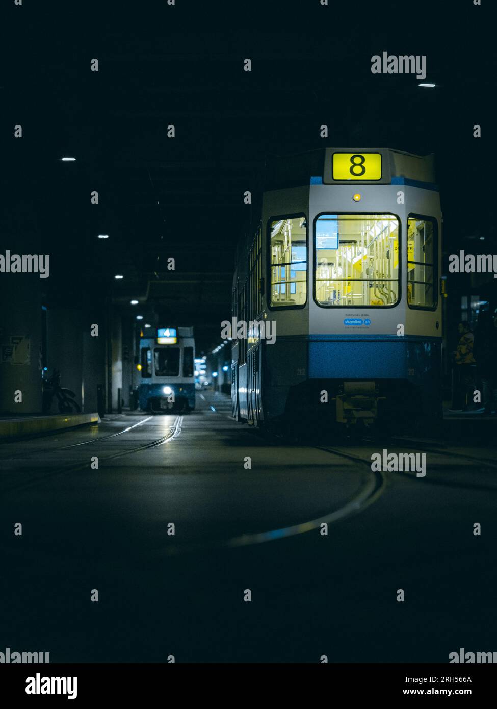 Zurich tram night hi-res stock photography and images - Alamy