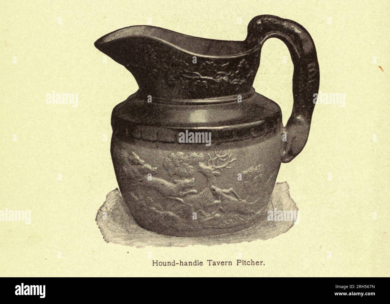 Hound-handle Tavern Pitcher from the book ' Stage-coach and tavern days ...