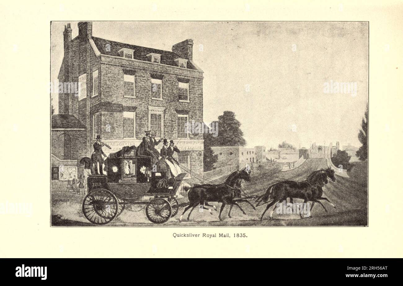 Quicksilver Royal Mail, 1835, London, England from the book ' Stage ...
