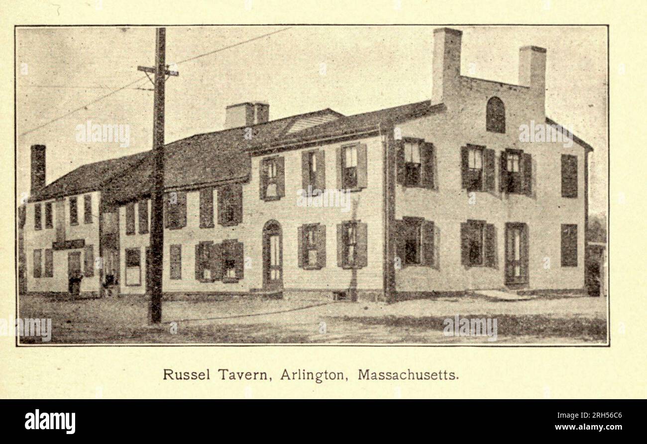 Russel Tavern, Arlington, Massachusetts from the book ' Stage-coach and ...