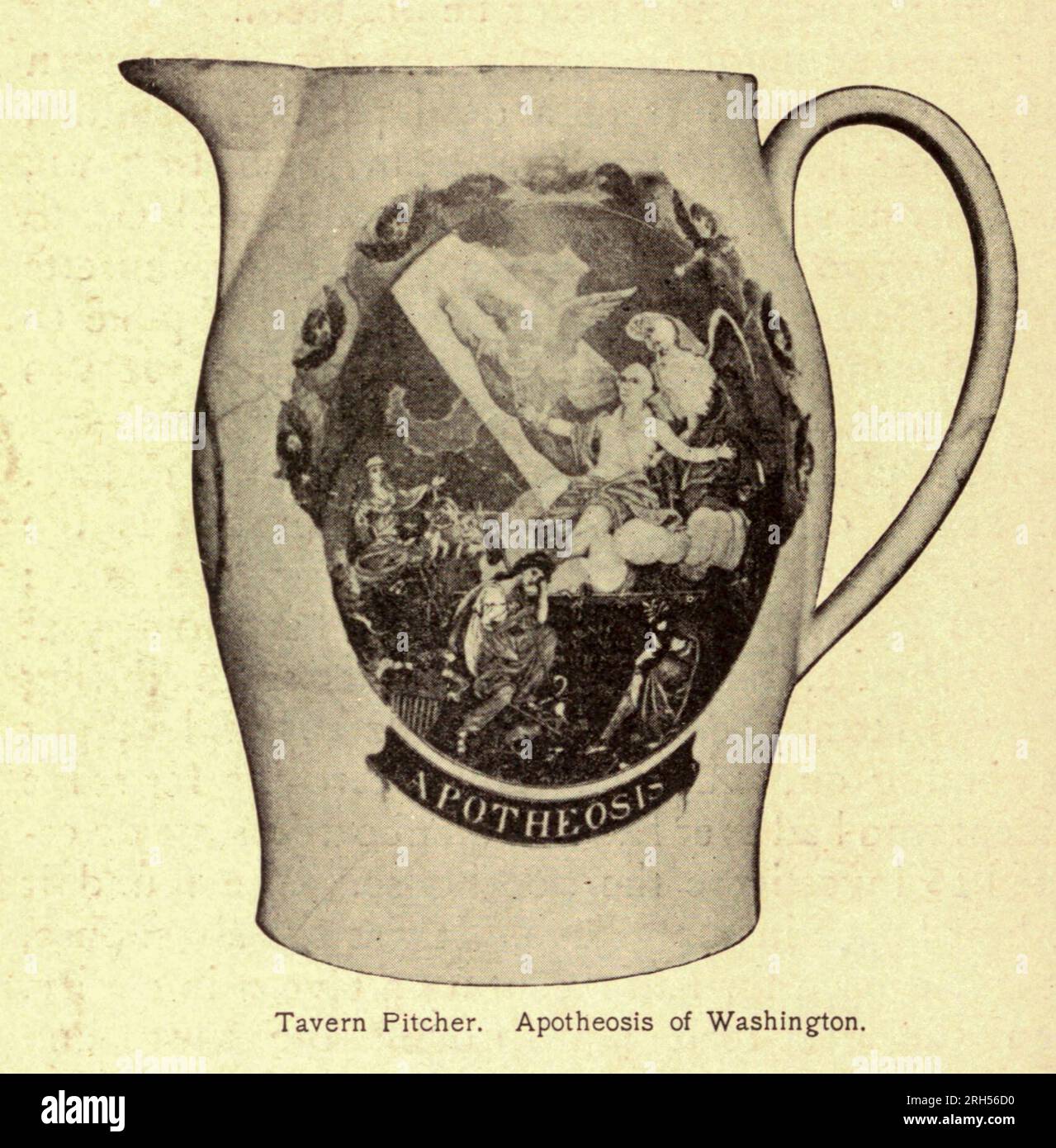 Tavern Pitcher, Apotheosis of Washington. Liverpool Ware from the book ...
