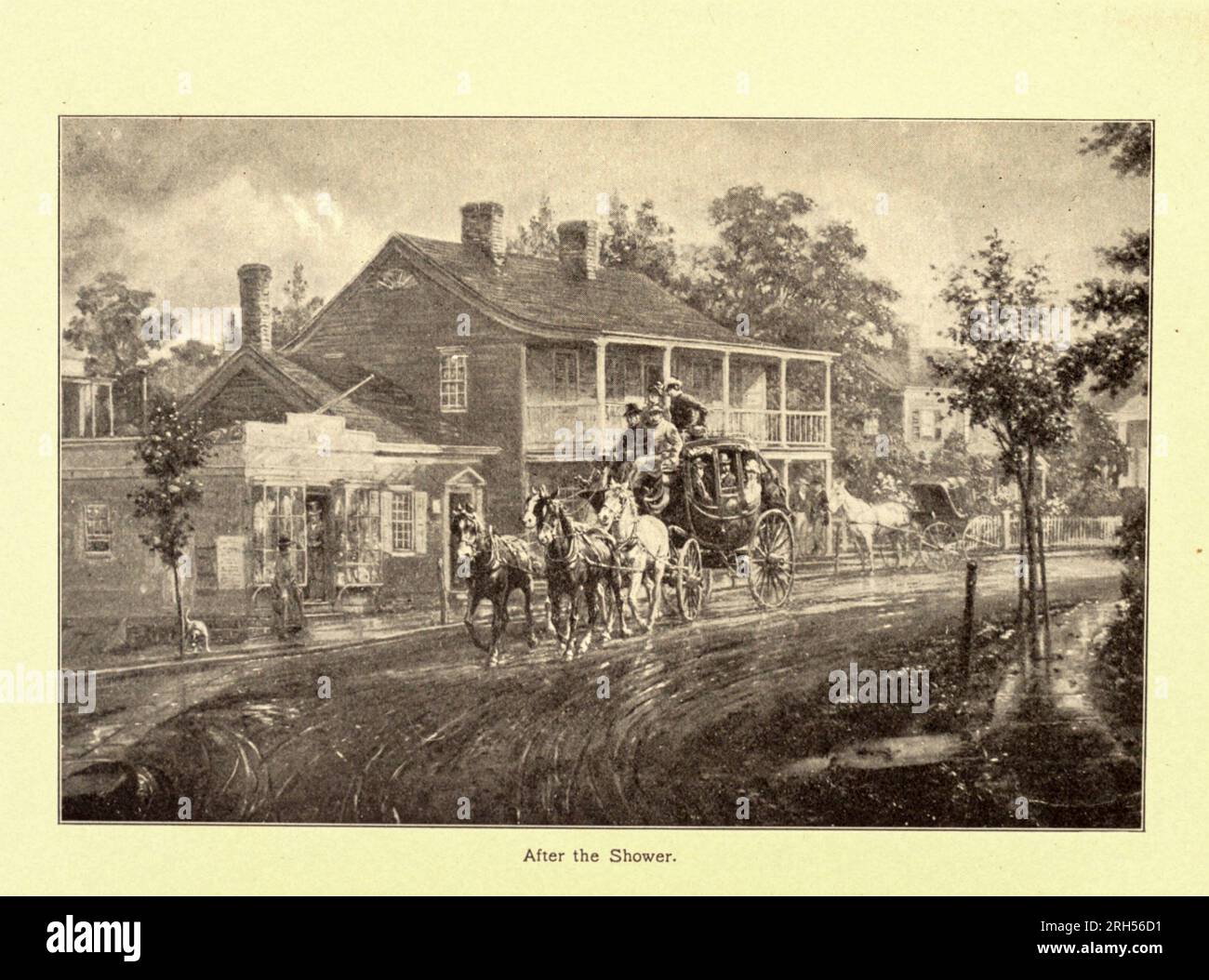 After the Shower. From painting by Edward Lamson Henry from the book ...