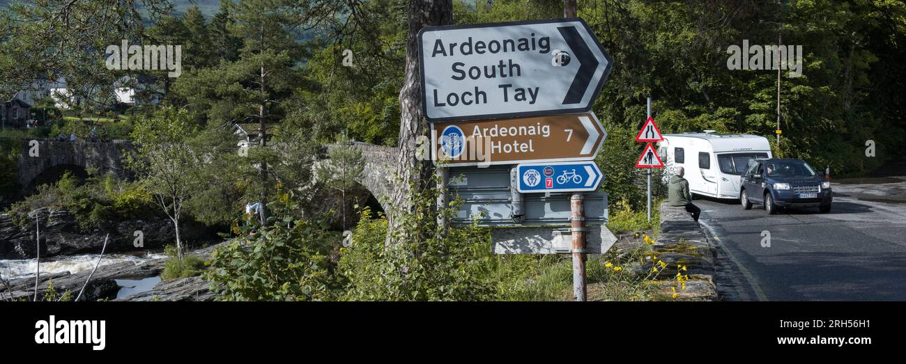 Caravan pass the Killin, Scotland Stock Photo - Alamy