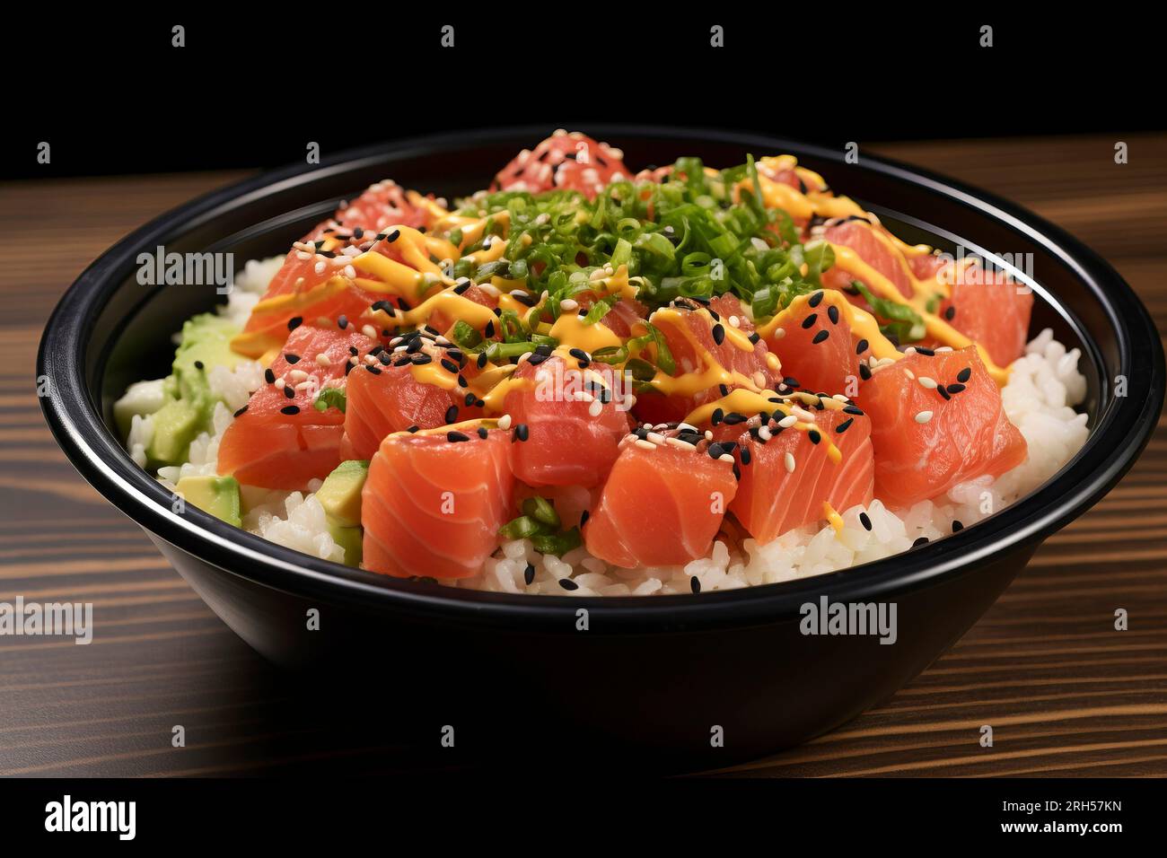 A delicious and colorful poke plate, perfect for a healthy meal Stock ...
