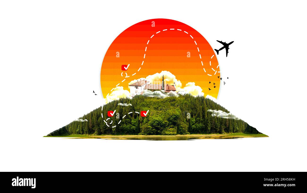Europe travel. Beautiful village and nature landscape. Destination of ...