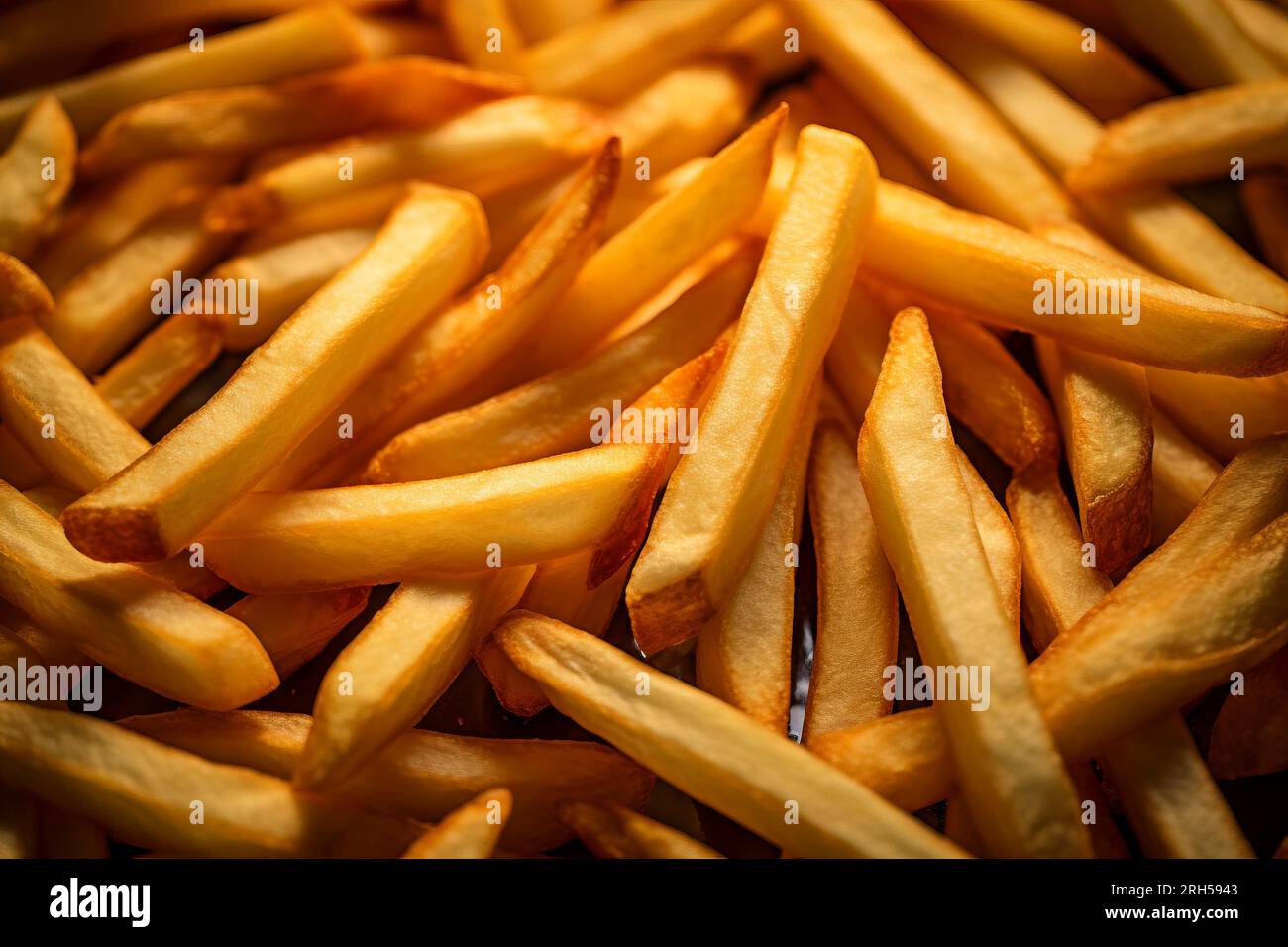 A savory composition of rustic-style golden french fries, perfectly ...