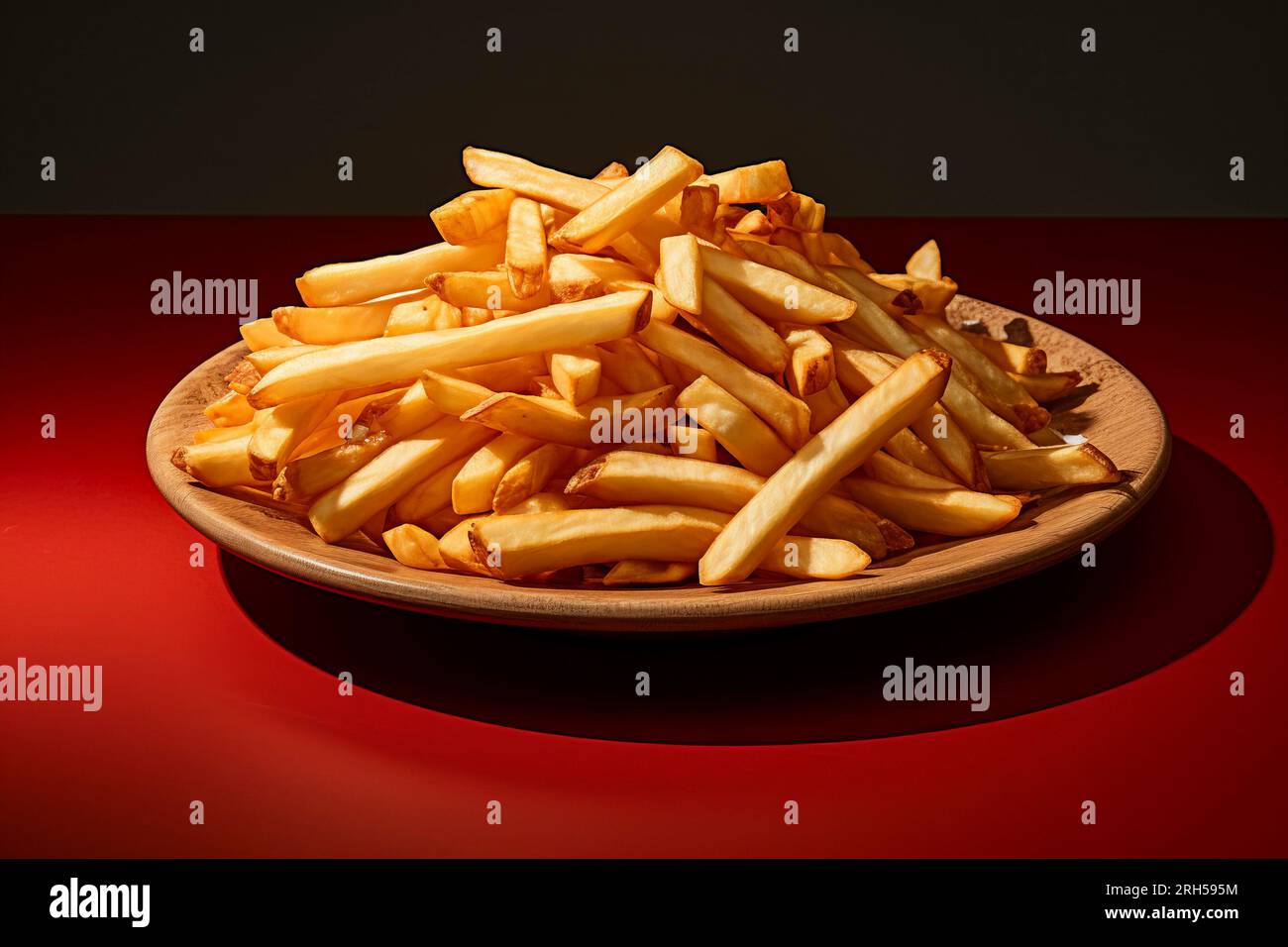 A savory composition of rustic-style golden french fries, perfectly ...