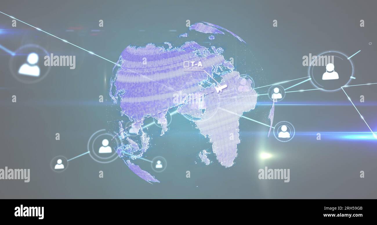 Network profile icons light trail hi-res stock photography and images ...