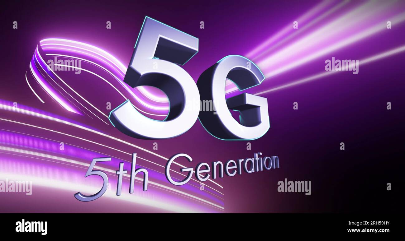 Image of 5g text and shapes on black background Stock Photo - Alamy