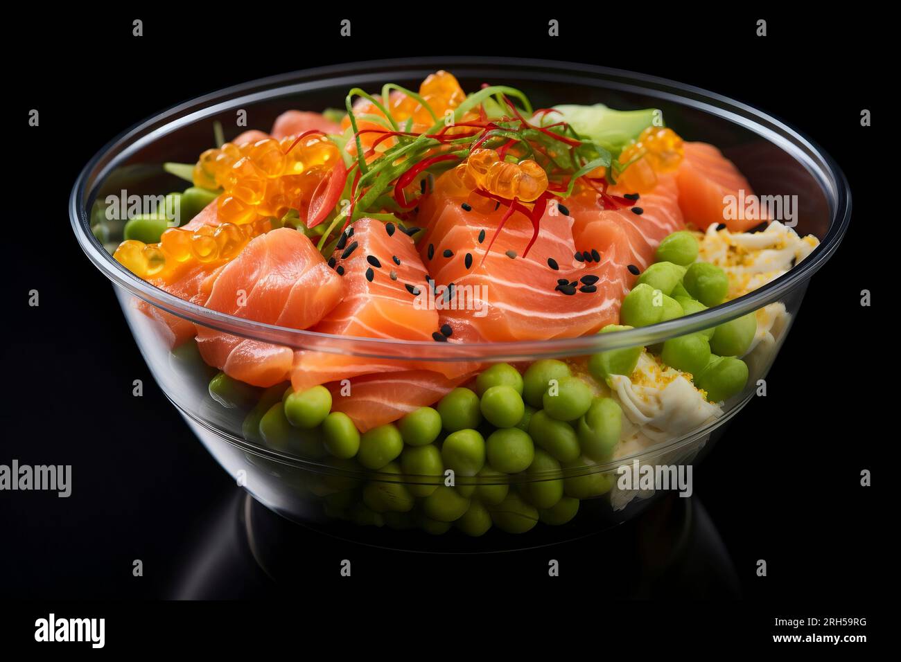 A delicious and colorful poke plate, perfect for a healthy meal Stock ...