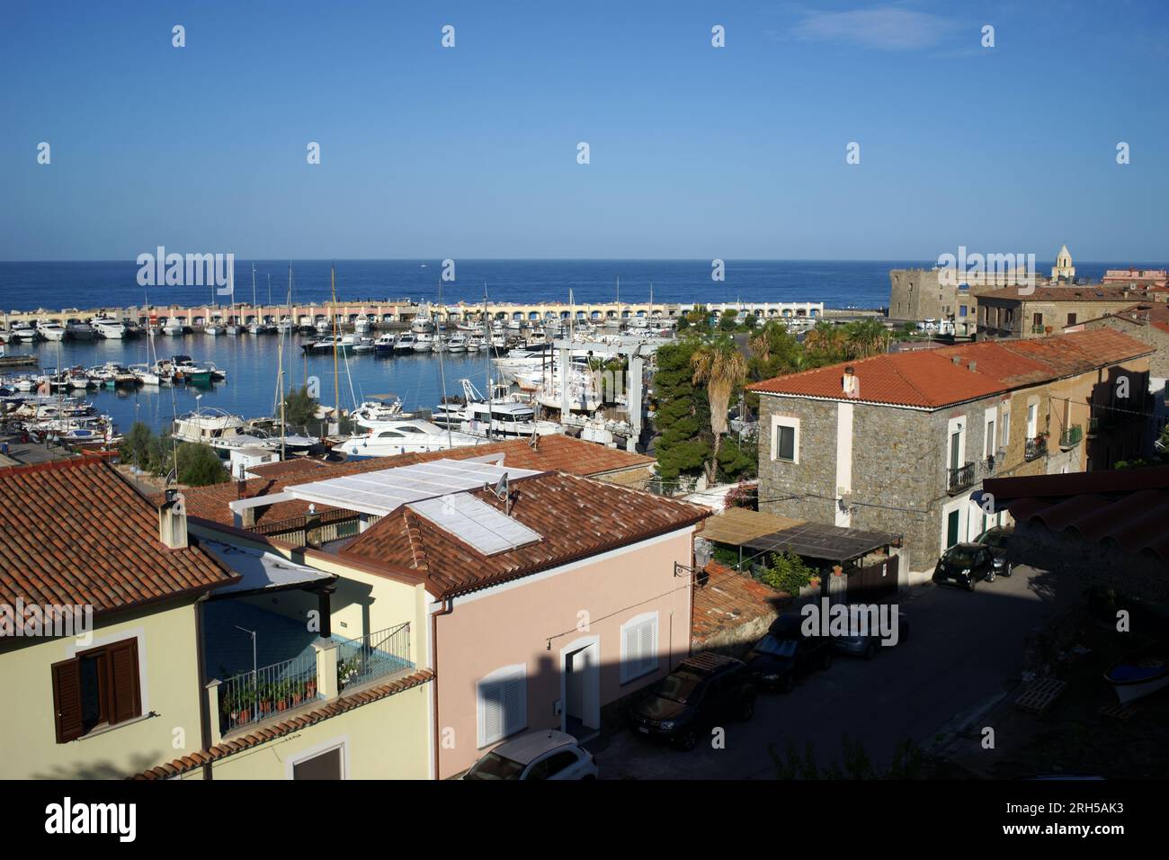 Citiscape of Acciaroli, Pollica, Cilento, Italy - port Stock Photo - Alamy