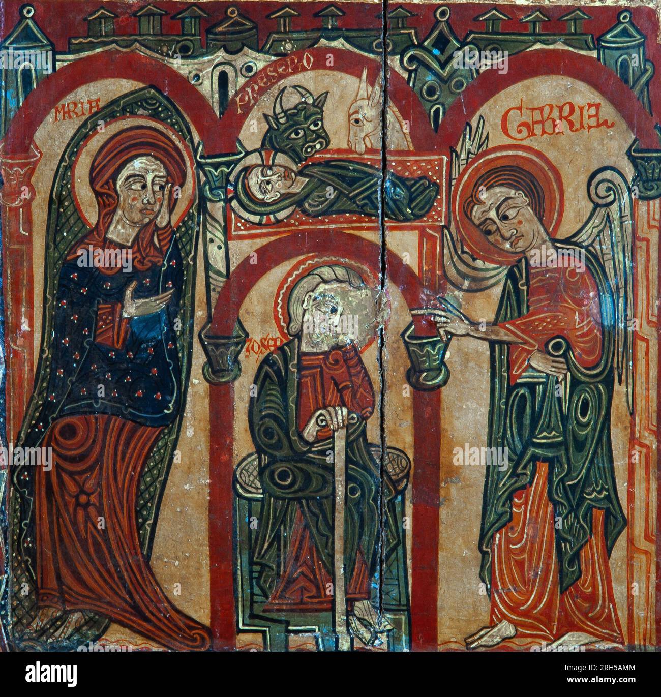 Frontal del altar de la Mare de Déu del Coll, pintura al temple sobre ...