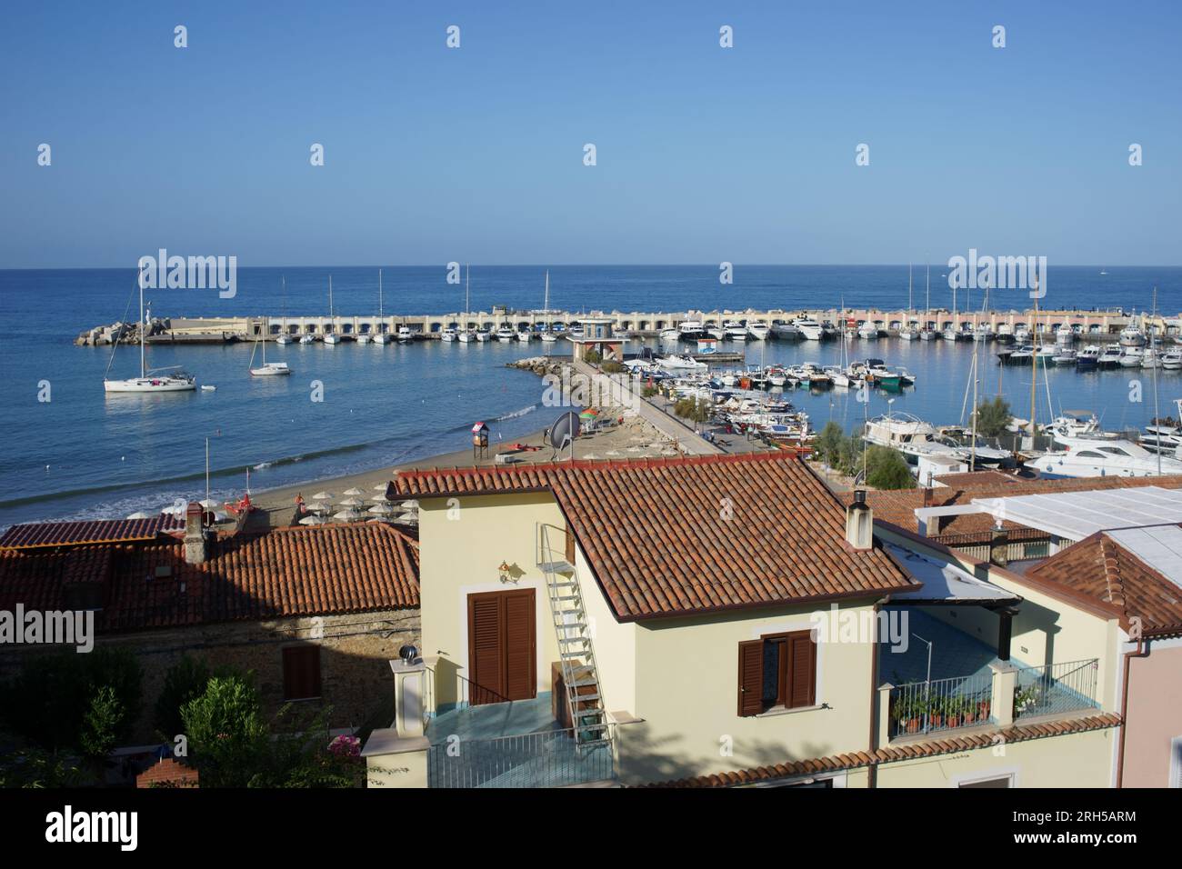 Citiscape of Acciaroli, Pollica, Cilento, Italy - port Stock Photo - Alamy