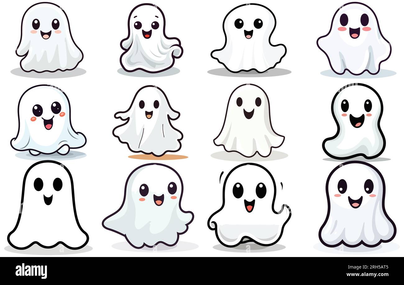 Boo ghosts logo hi-res stock photography and images - Alamy