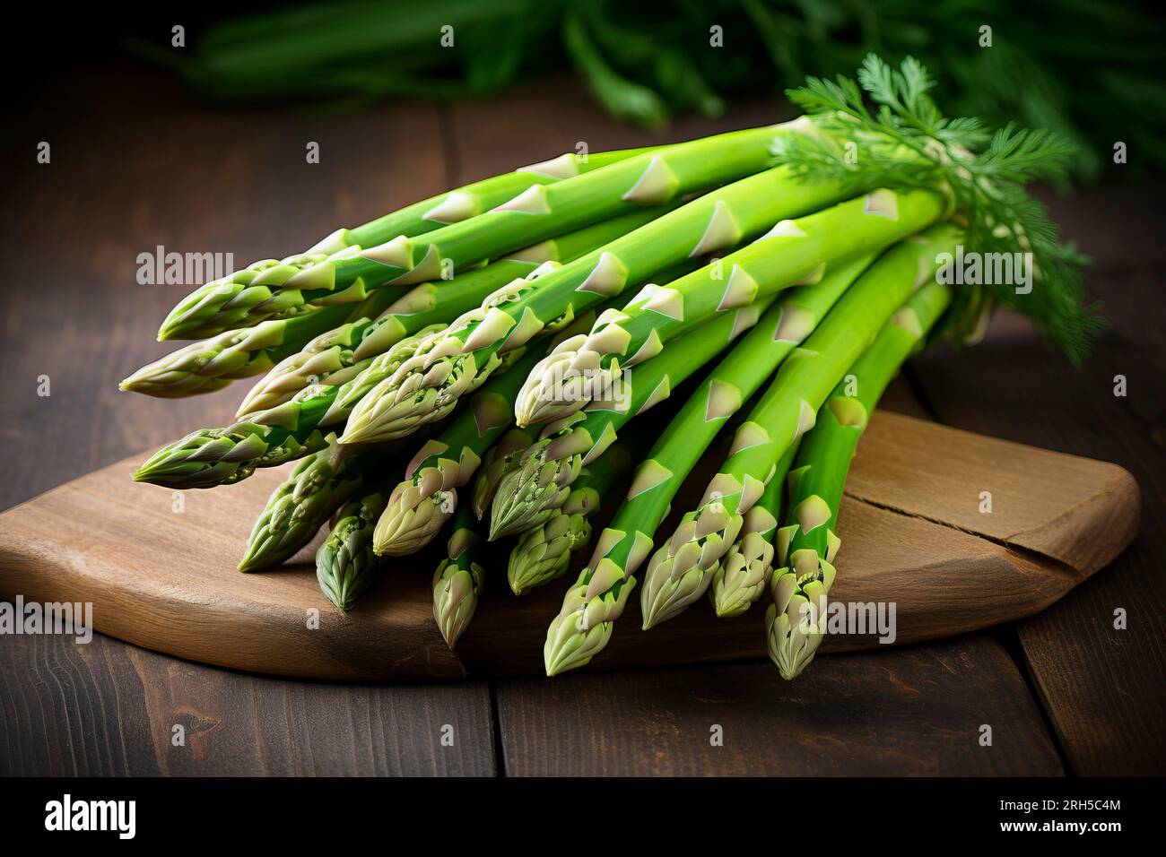 Vibrant asparagus bundle on a rustic background, perfect for your ...