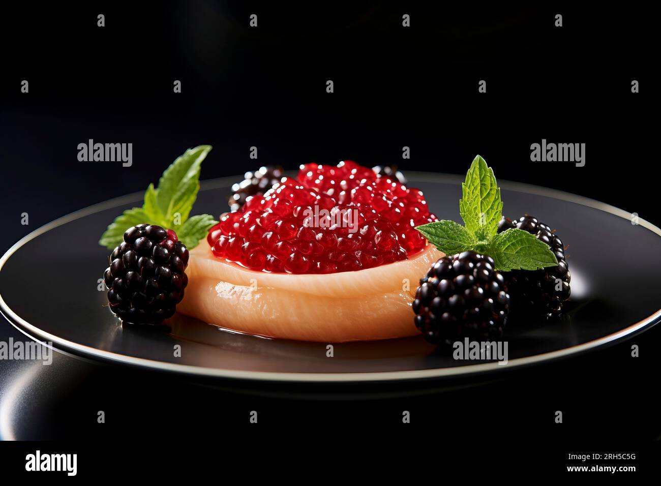 Luxurious caviar food composition for gourmet dining and culinary ...