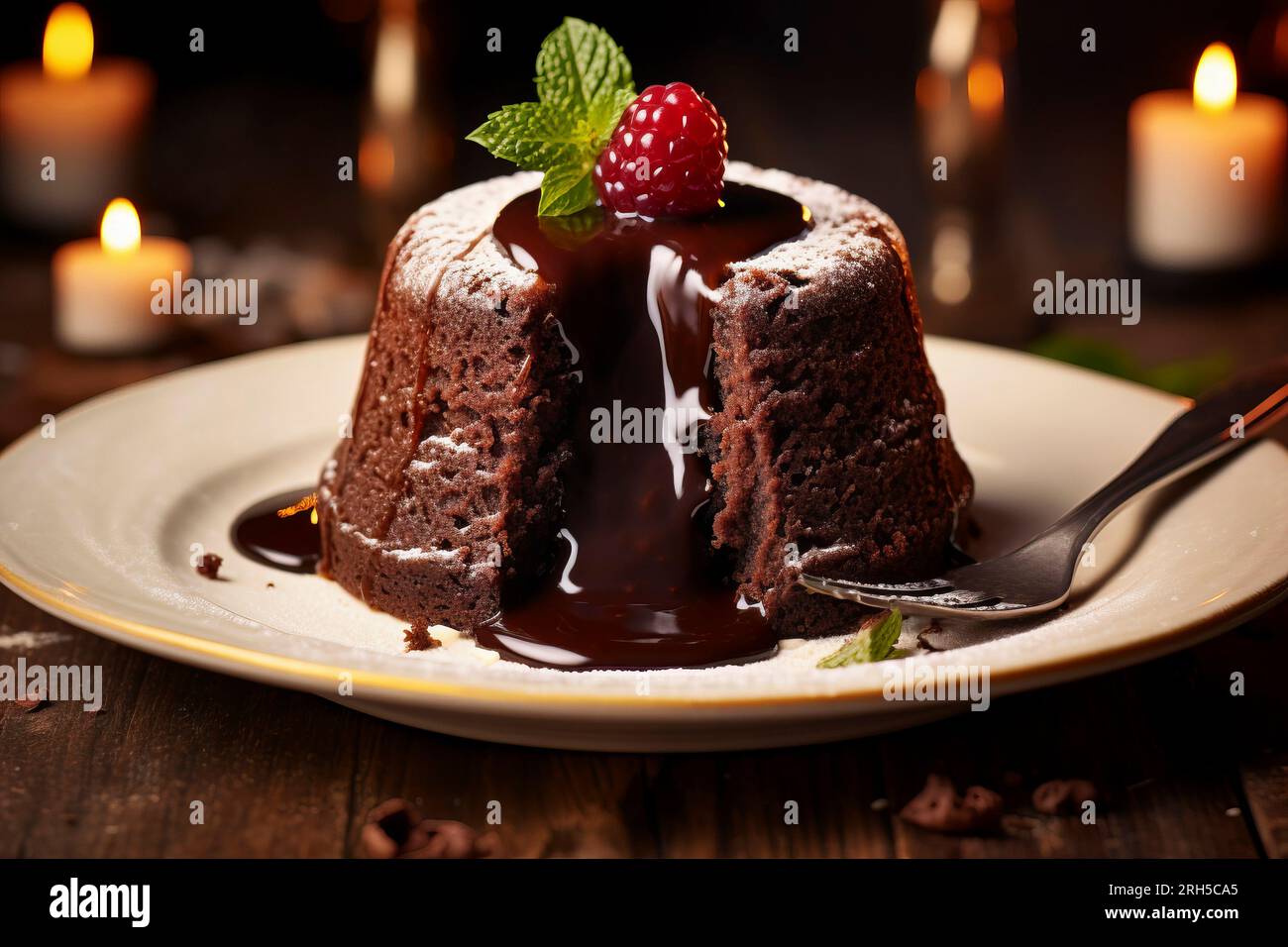 Indulge in the irresistible allure of a decadent chocolate souffle set ...