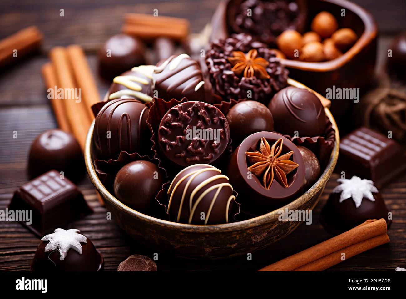 A captivating arrangement of delectable chocolates creating a ...