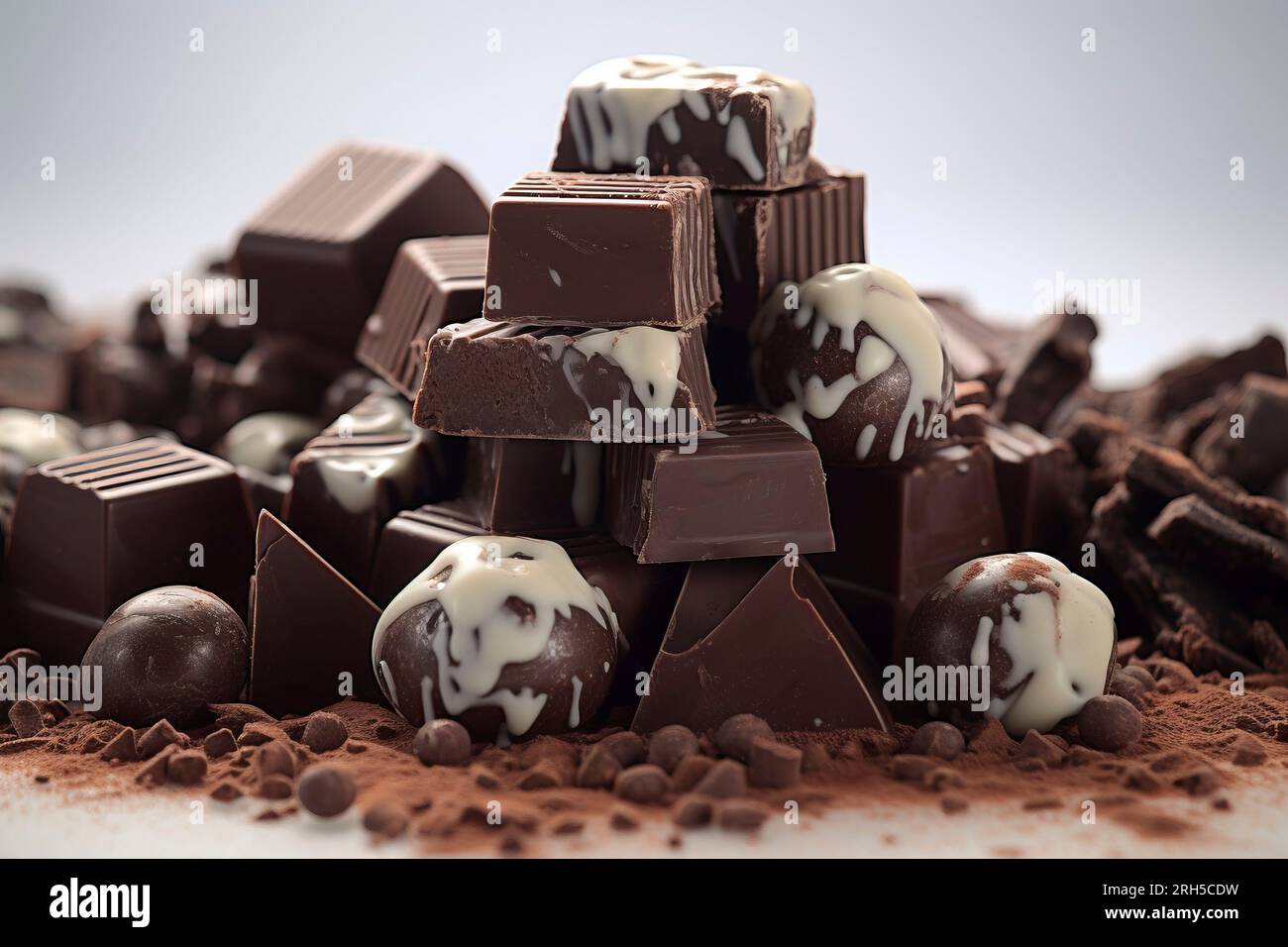 A captivating arrangement of delectable chocolates creating a ...