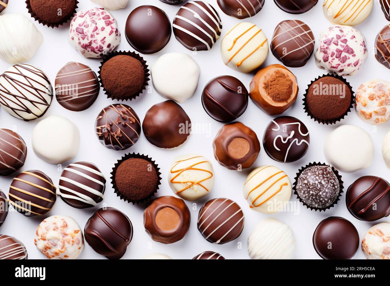 A captivating arrangement of delectable chocolates creating a ...