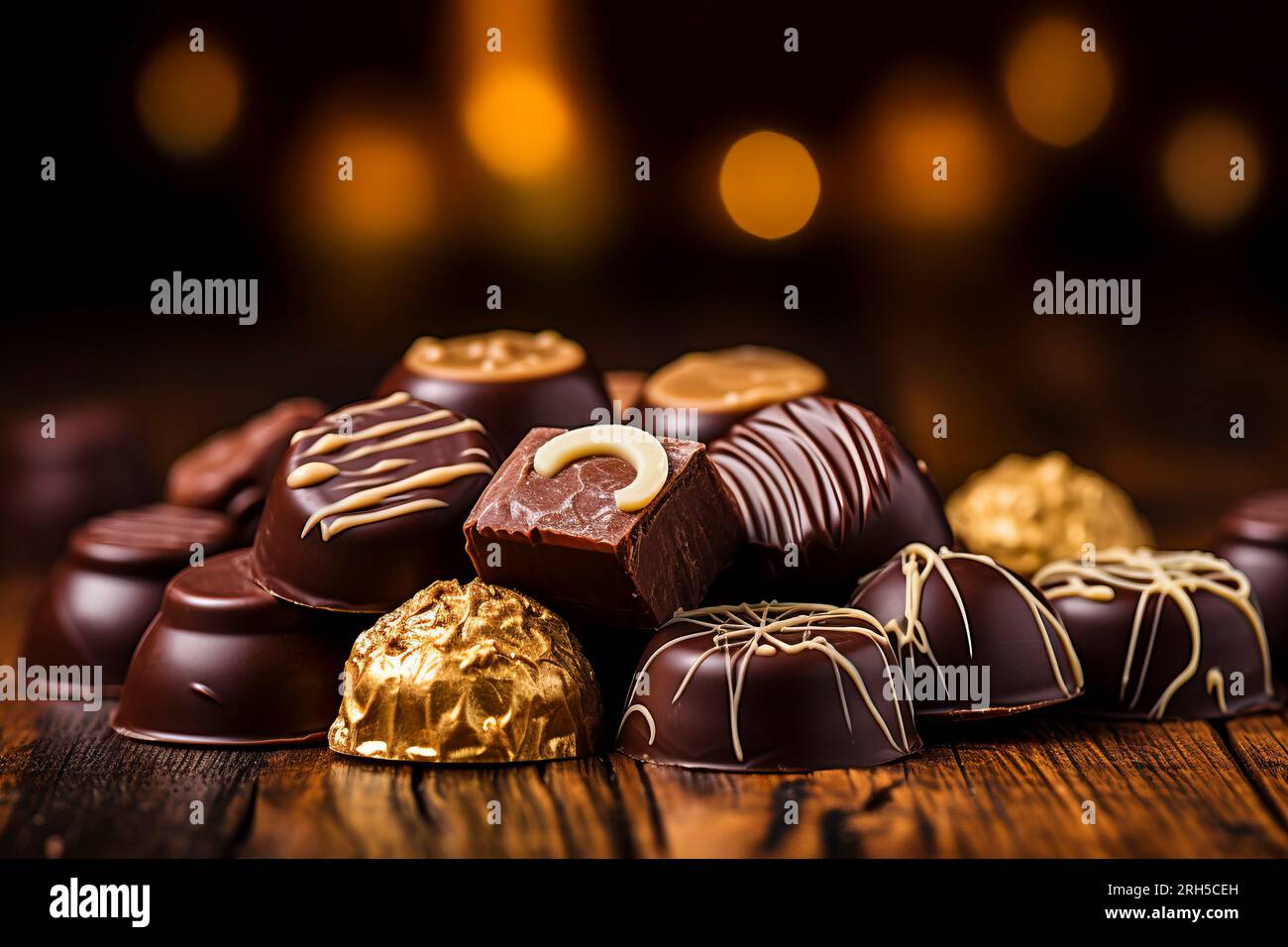 A captivating arrangement of delectable chocolates creating a ...