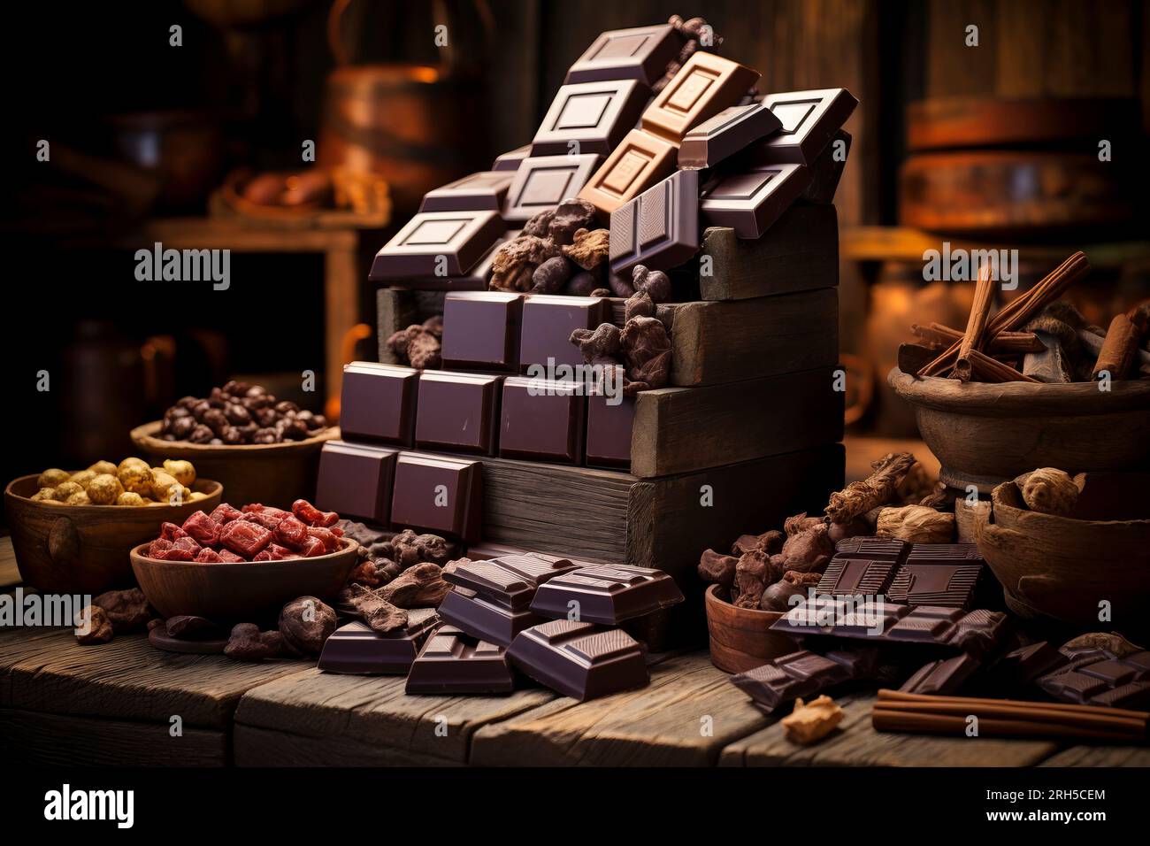 A captivating arrangement of delectable chocolates creating a ...