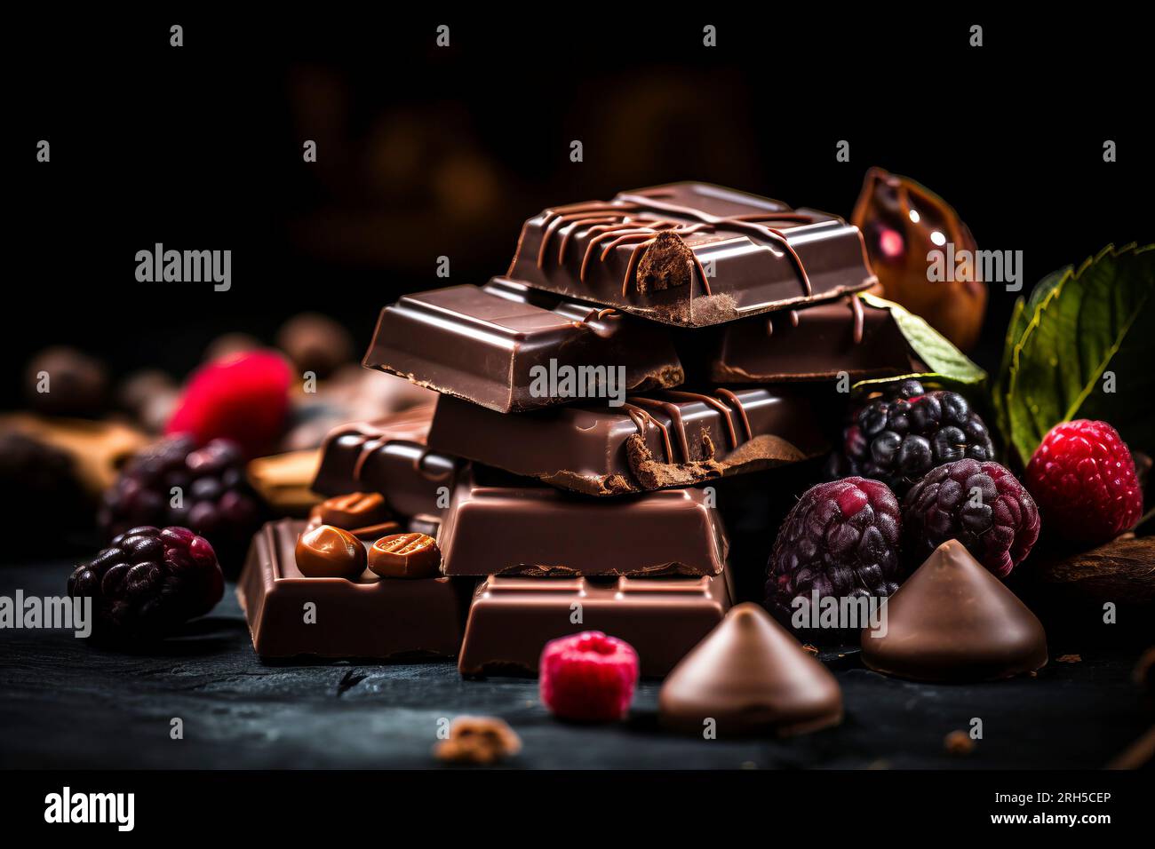 A captivating arrangement of delectable chocolates creating a ...