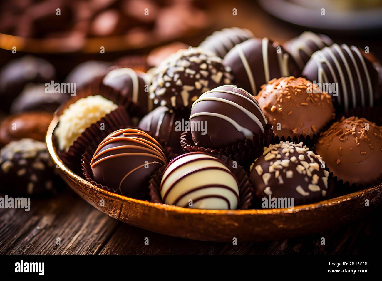 A captivating arrangement of delectable chocolates creating a ...