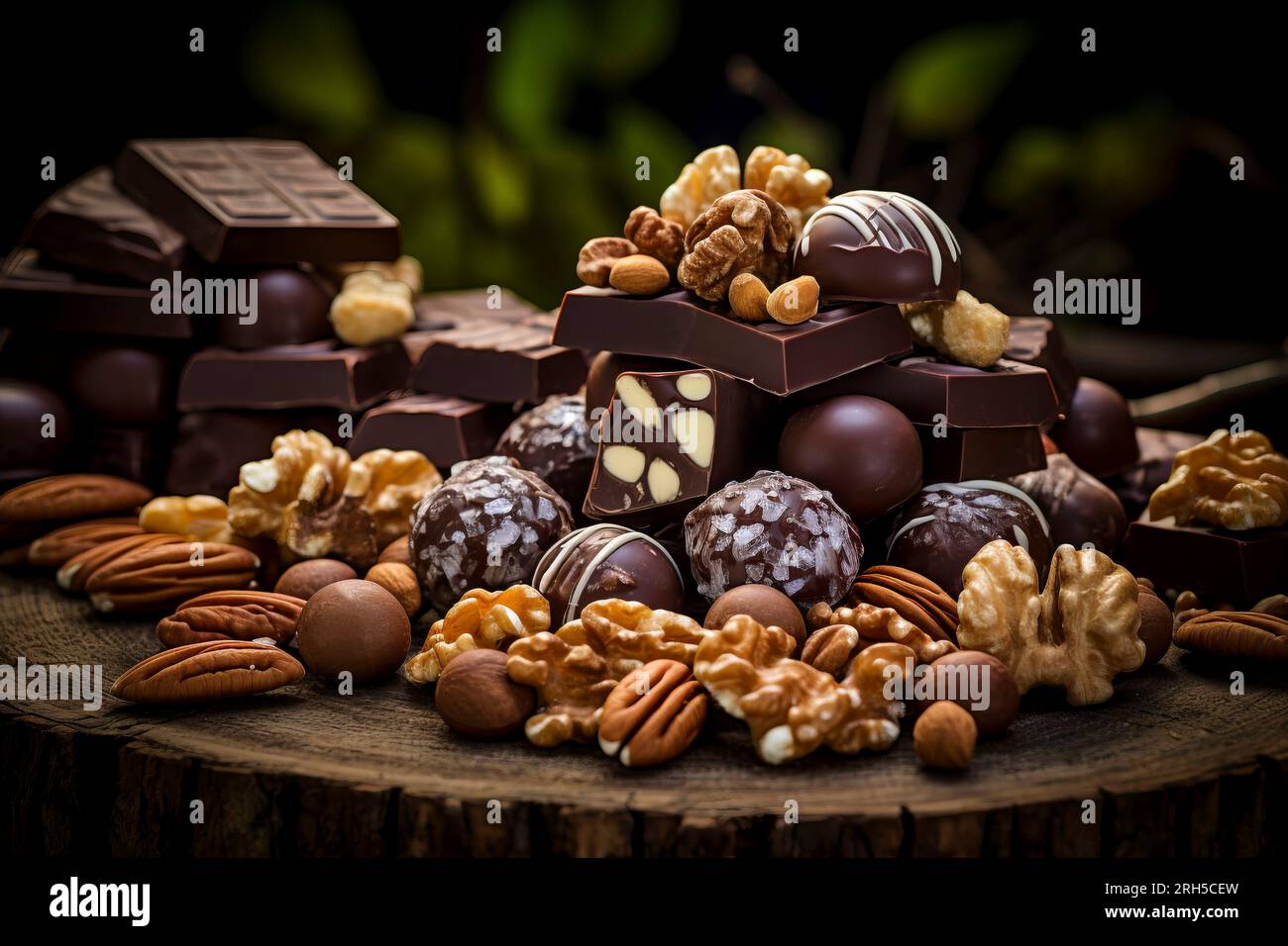A captivating arrangement of delectable chocolates creating a ...