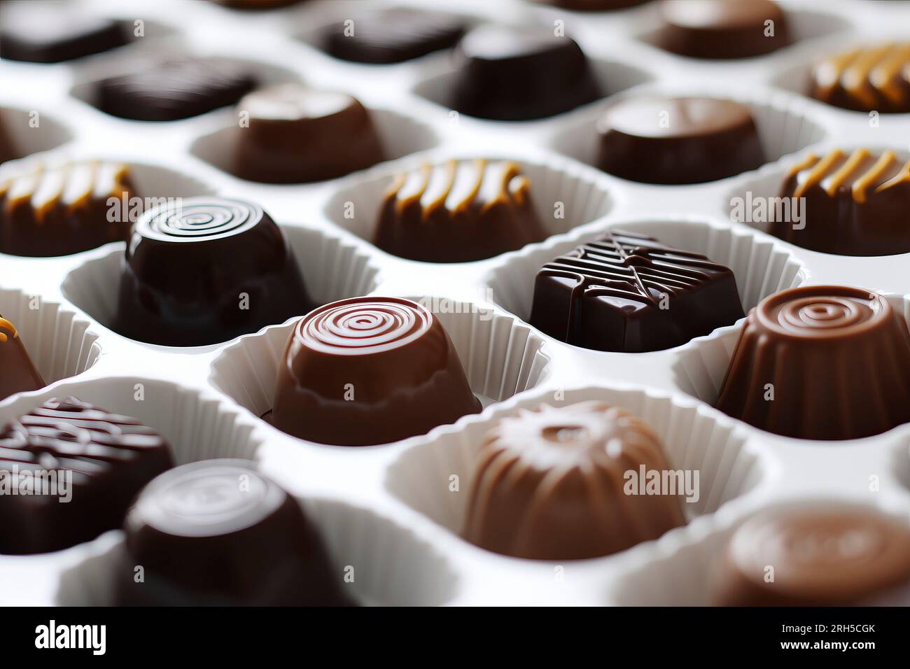 A captivating arrangement of delectable chocolates creating a ...