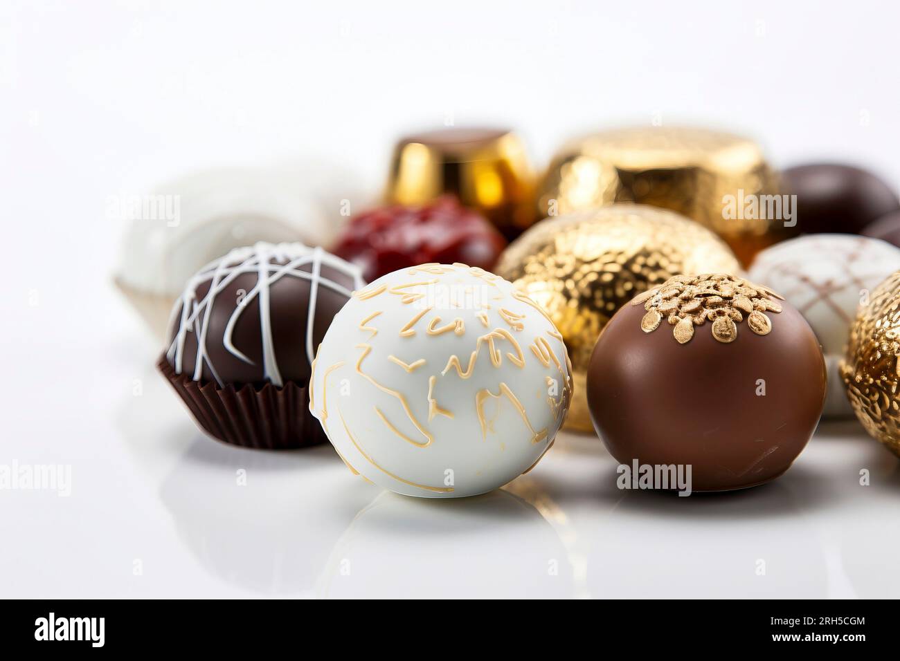 A captivating arrangement of delectable chocolates creating a ...
