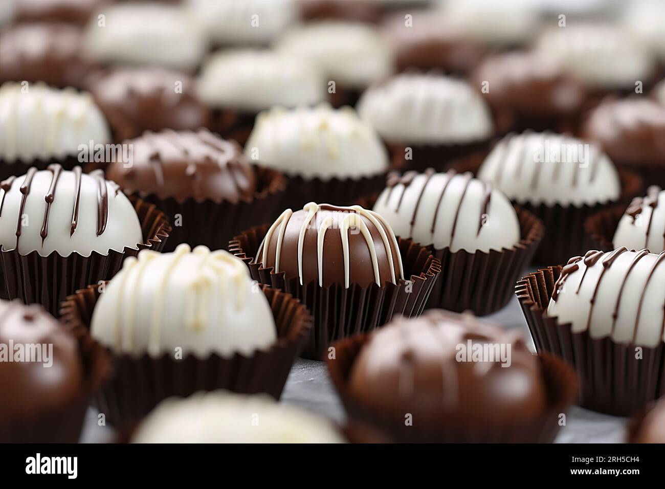 A captivating arrangement of delectable chocolates creating a ...