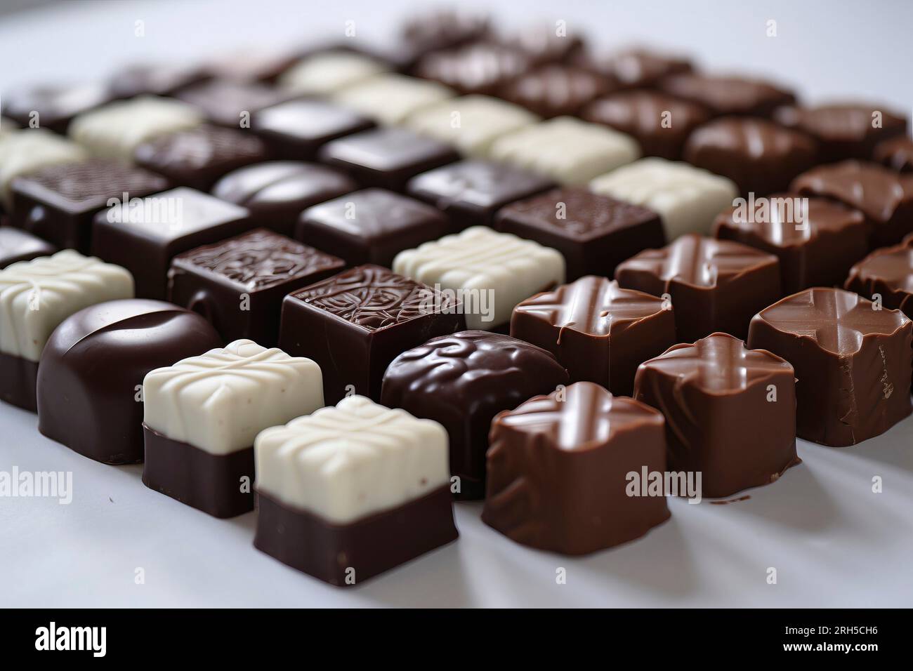 A captivating arrangement of delectable chocolates creating a ...