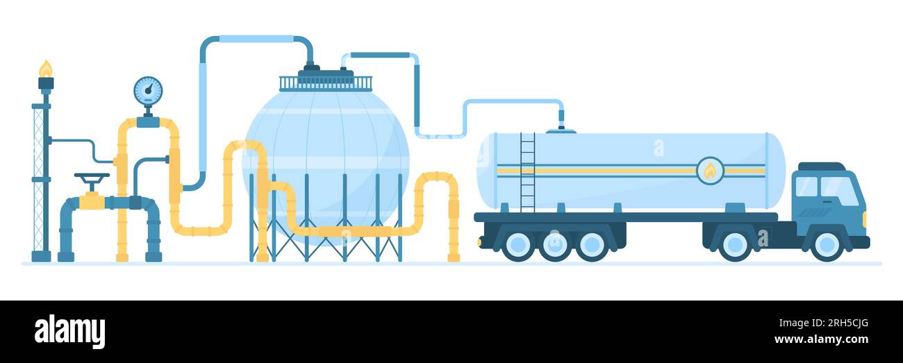 Gas industry, system with storage and transportation of natural ...