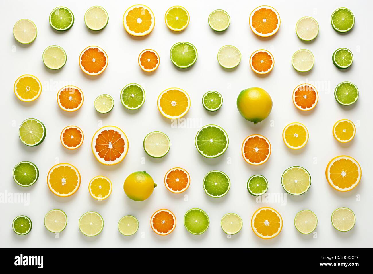 Fresh citrus fruit composition arranged beautifully on a pristine white ...
