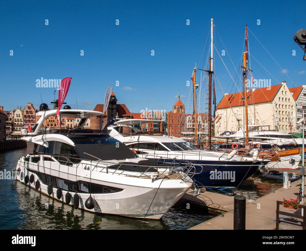 Gdansk, Poland - September 9, 2020: Motorboats and sailboats at the ...