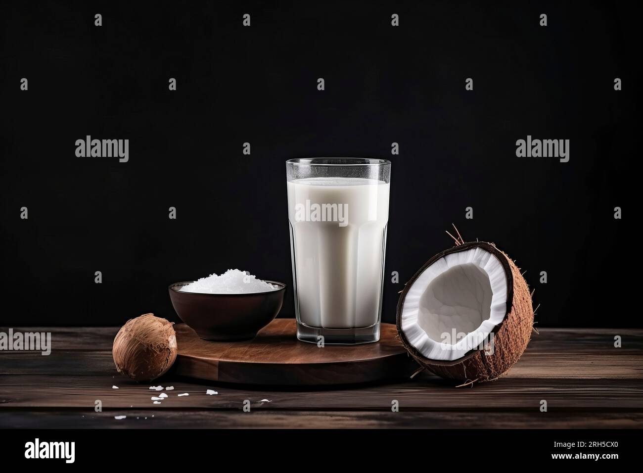 Pouring fresh coconut milk, capturing the essence of tropical nutrition ...