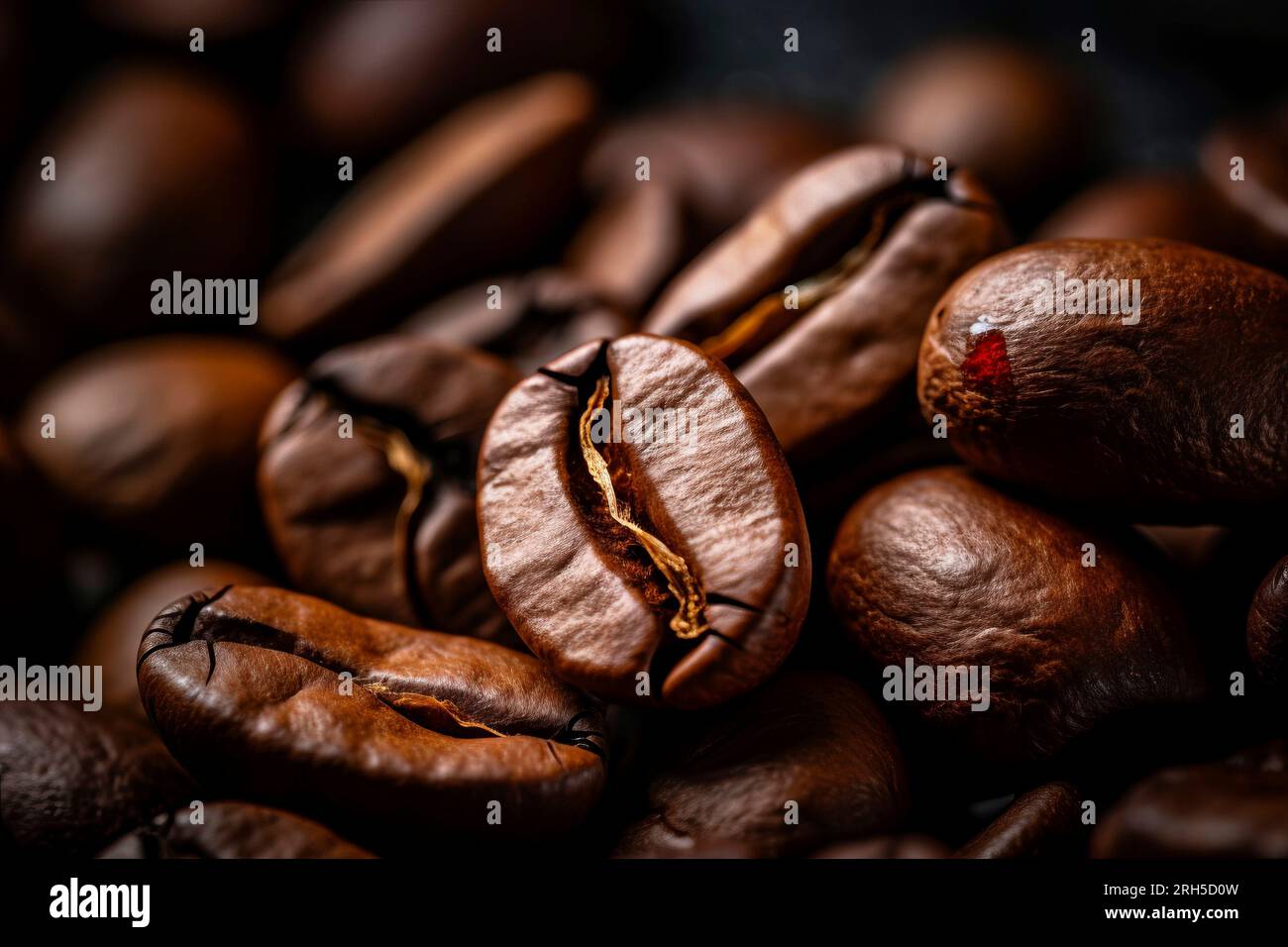 Close-up shot capturing the intricate details and textures of roasted ...