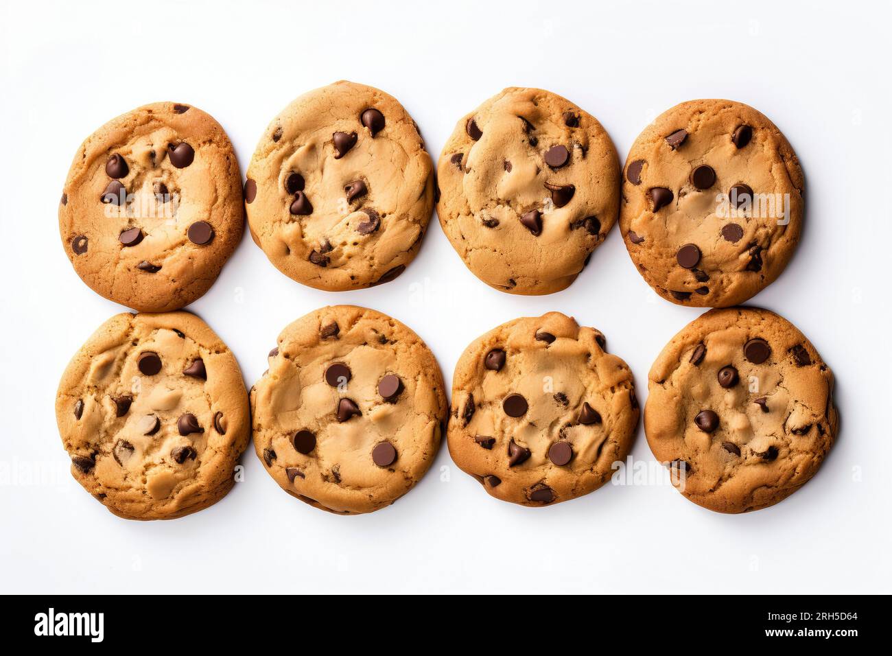 Delicious homemade cookies presented tastefully isolated on a white ...