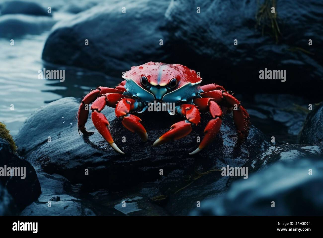 Captivating detailed view of a sea crab, showcasing its natural beauty ...