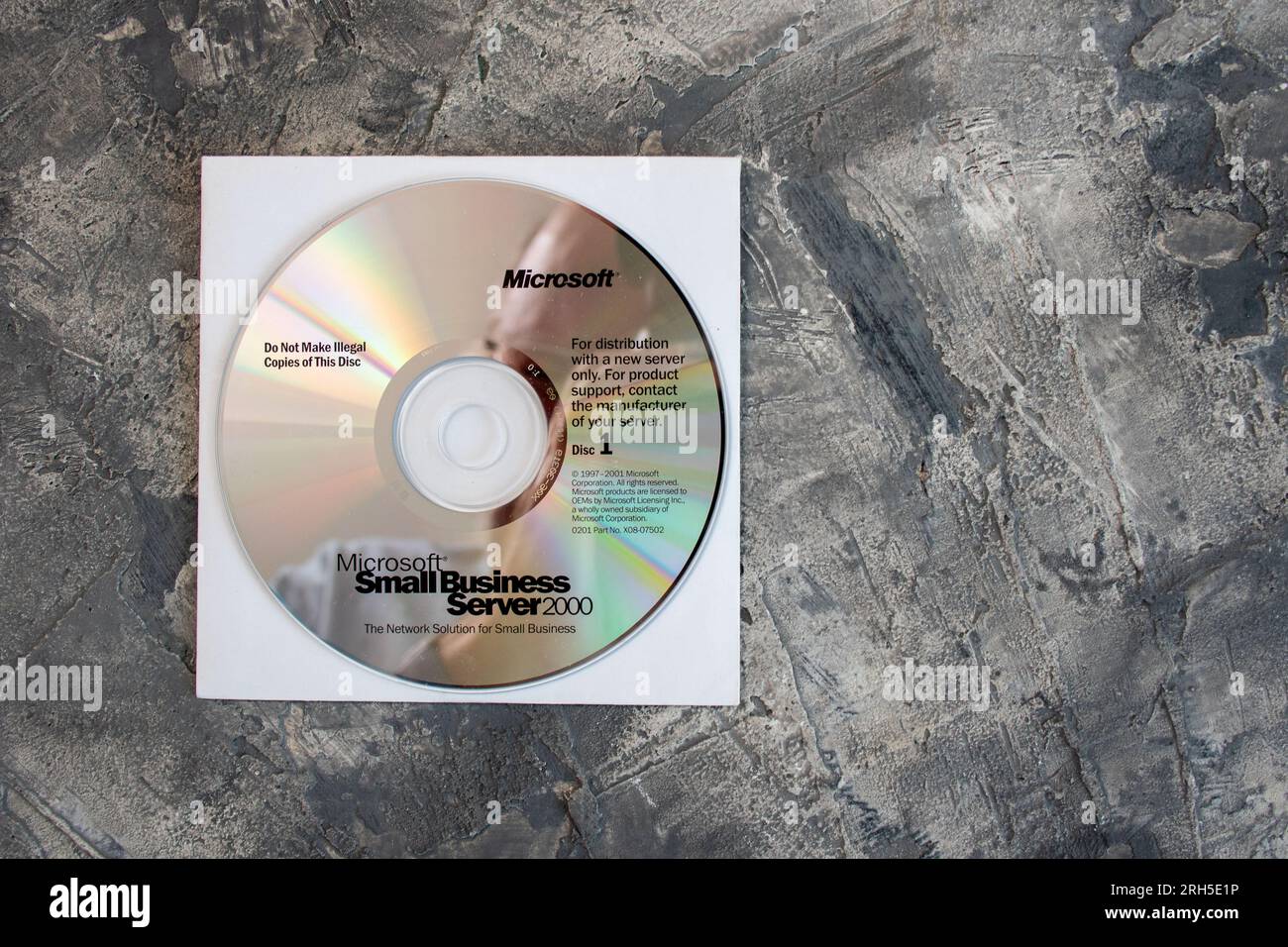 Discs supplied with new hardware of Microsoft's Small Business Server ...