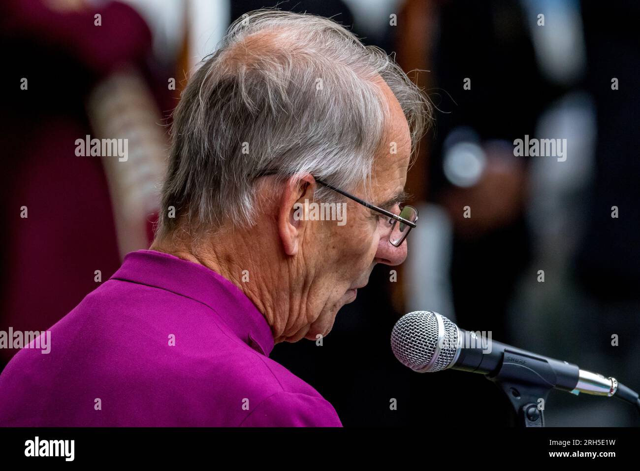Memorial ceremony to those lost during operation Jubilee on 18th August 1942. The largest ...