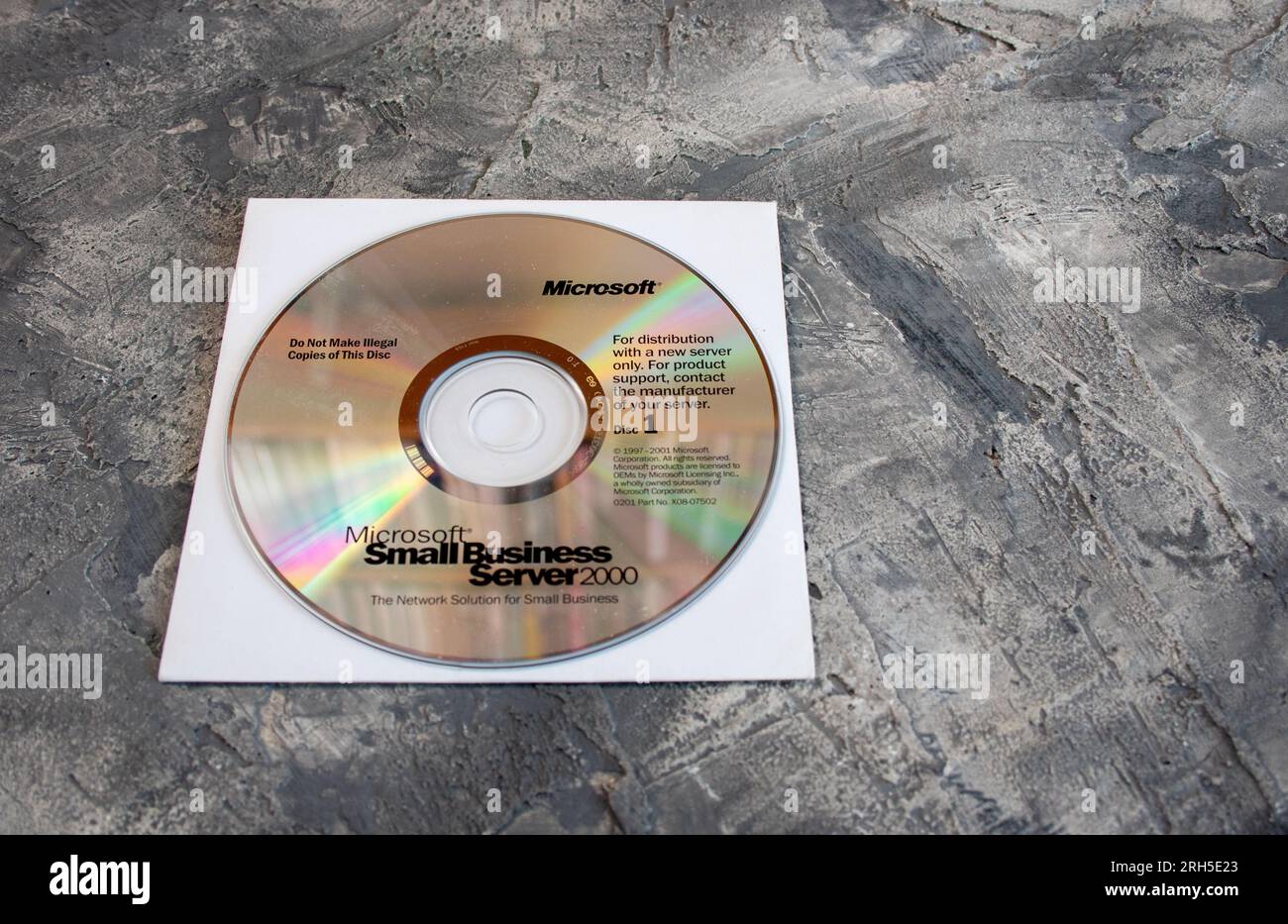 Discs supplied with new hardware of Microsoft's Small Business Server ...