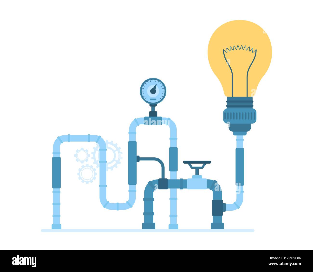Generator for process of idea creation vector illustration. Cartoon ...