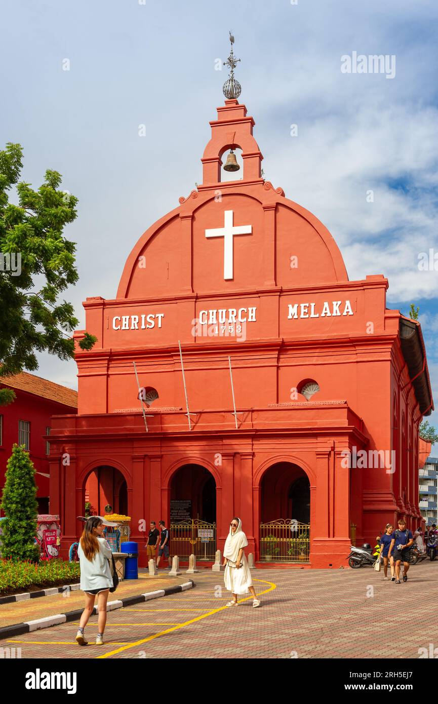 Christ Church Melaka, Dutch Square, Malacca, Malaysia Stock Photo - Alamy