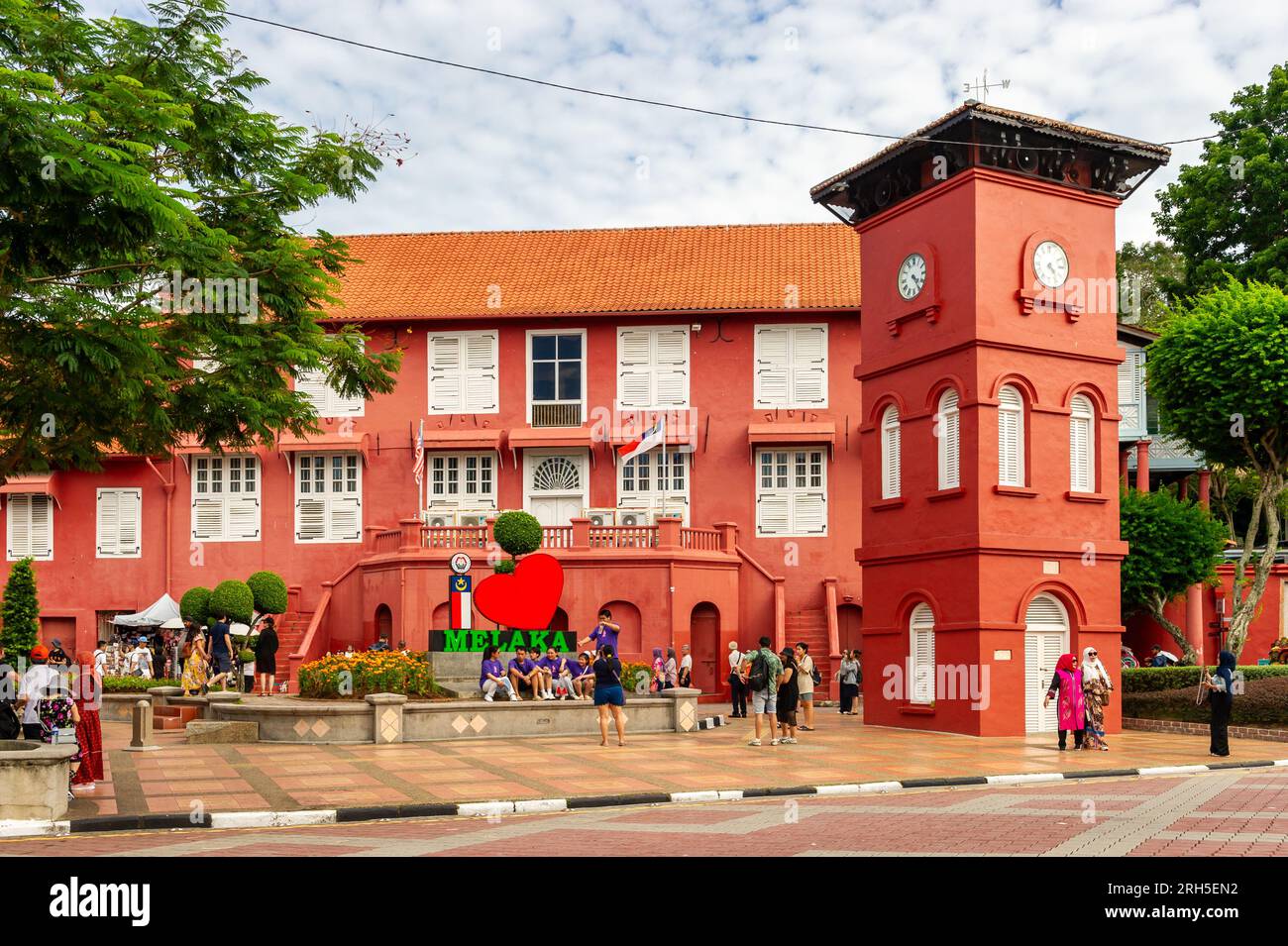 The Stadhuys in Dutch Square, Malacca, Malaysia Stock Photo - Alamy